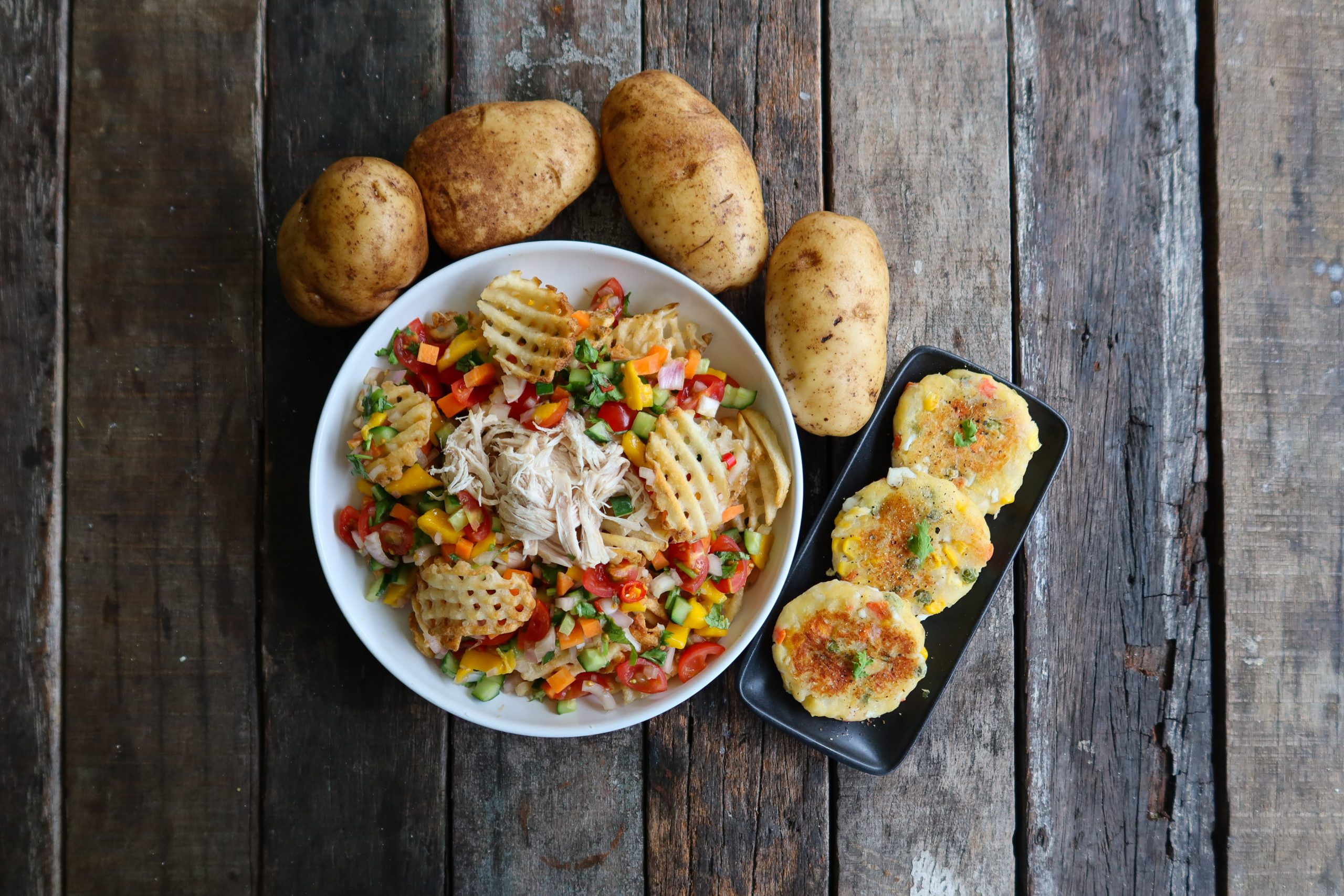 Thai Style Loaded U.S. Lattice Fries - Potatoes USA